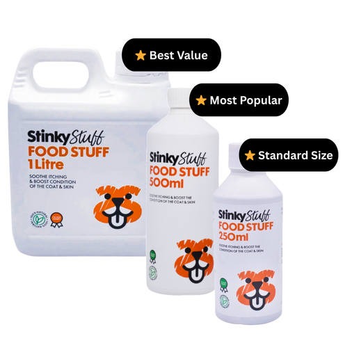 Natural Dog Skin & Coat Supplement for Itchy Skin - Relief - Stinky Stuff
