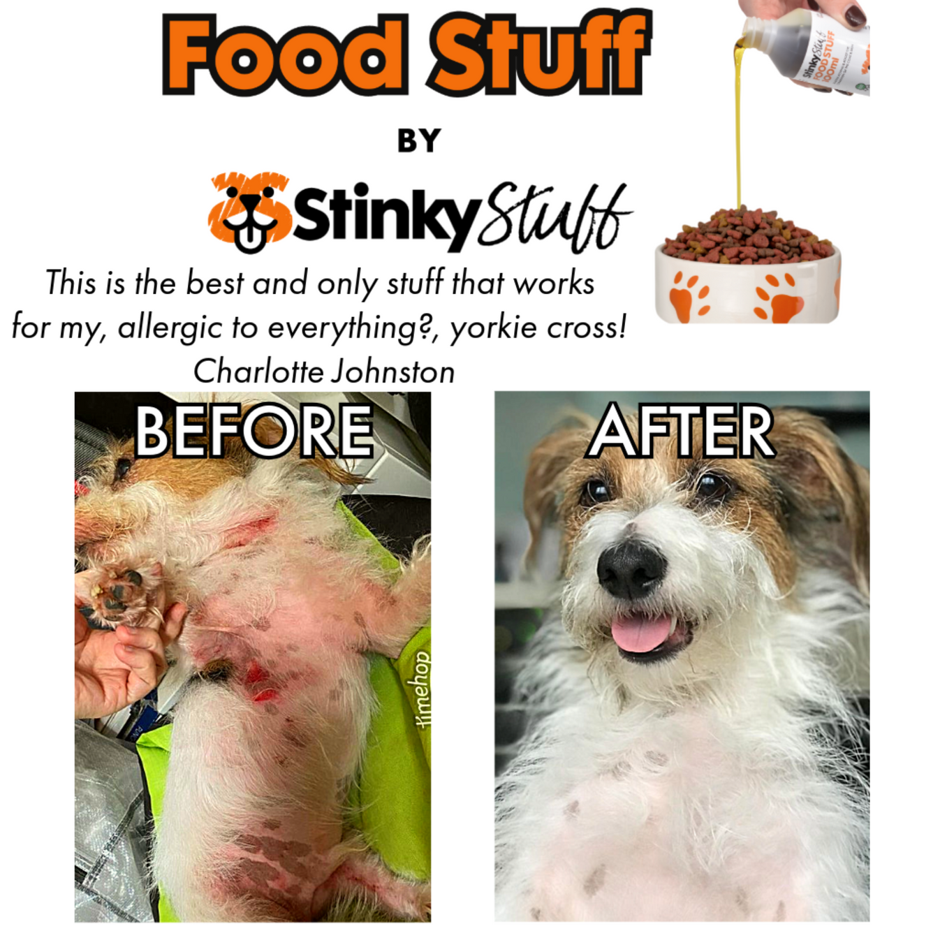 Large Food Stuff 500ml - Helps Dogs Suffering With Itchy Irritated Ski ...